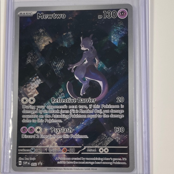 Pokemon | Toys | Pokemon Mewtwo Trading Card Black And Purple | Poshmark